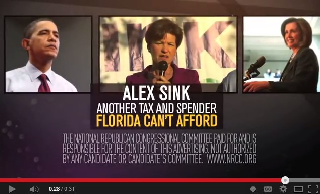 NEW: NRCC TV Ad on Alex Sink: Another Tax and Spender Florida Can't ...