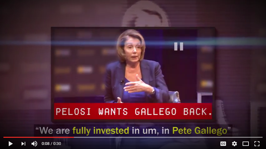 New NRCC TV Ad Highlights Pete Gallego's #1 Fan Nancy Pelosi - NRCC