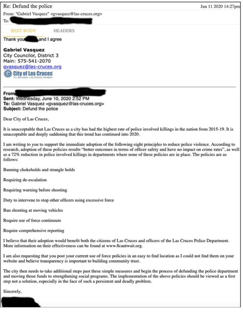 NEW: GABE’S EMAILS: You have my “full support” on defunding police - NRCC