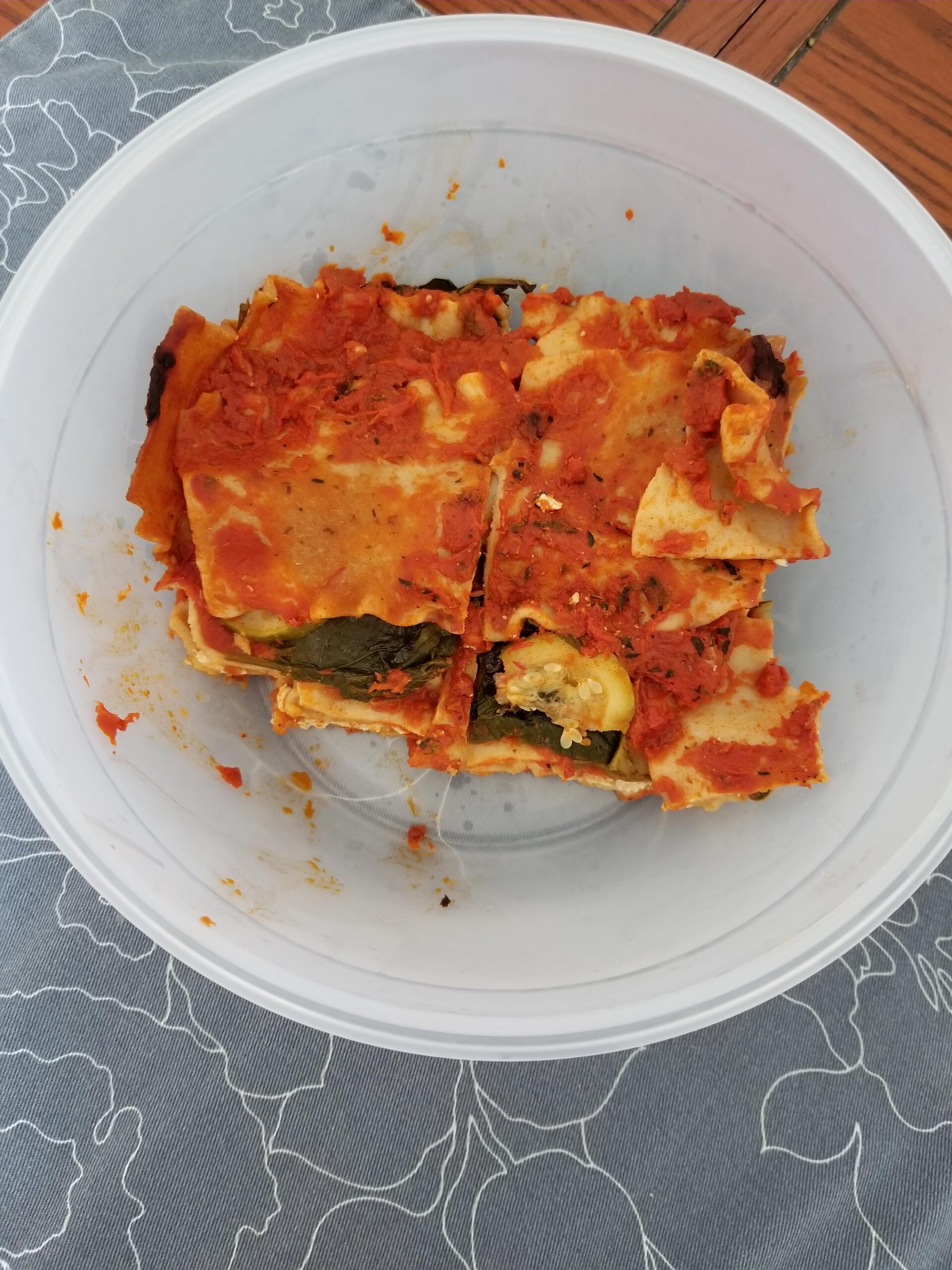 Week old crusty lasagna - NRCC