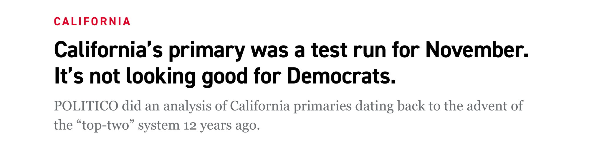 Story: California House races "not looking good for Democrats" - NRCC