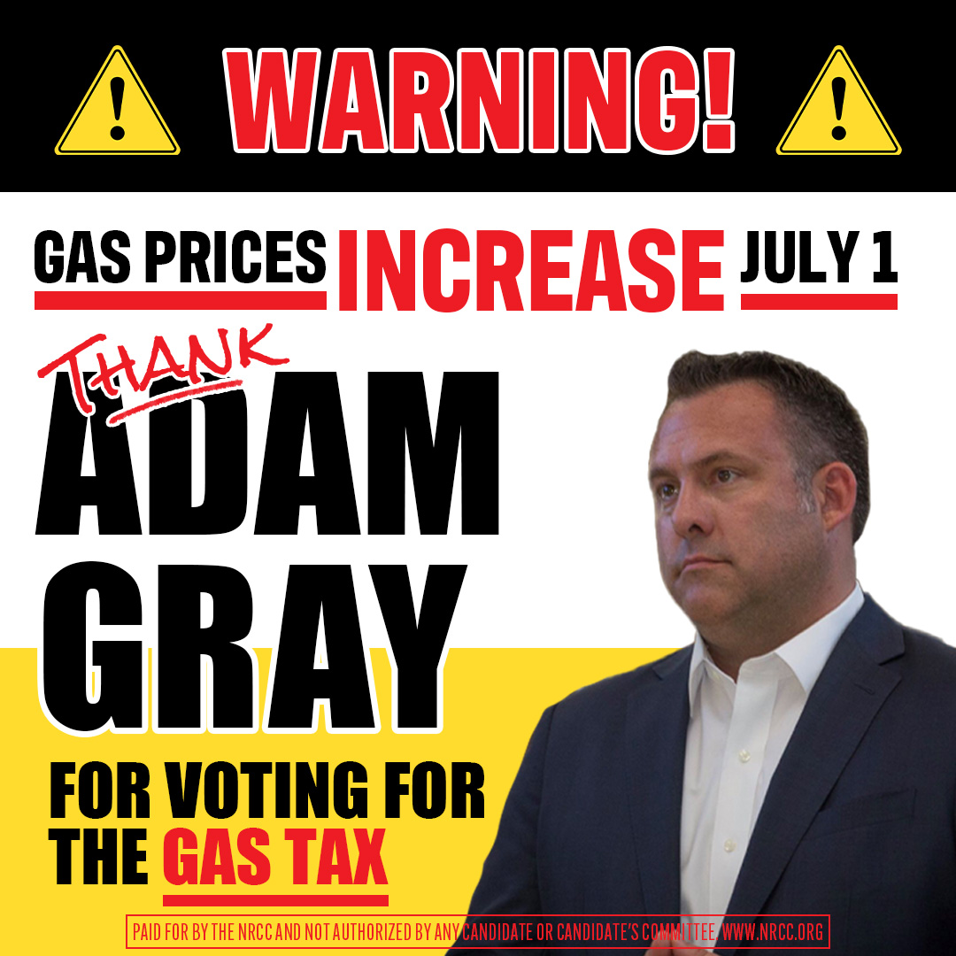 NRCC Billboard, Paid Digital Ad Campaign Holds Adam Gray & Rudy Salas Accountable For Today's ...