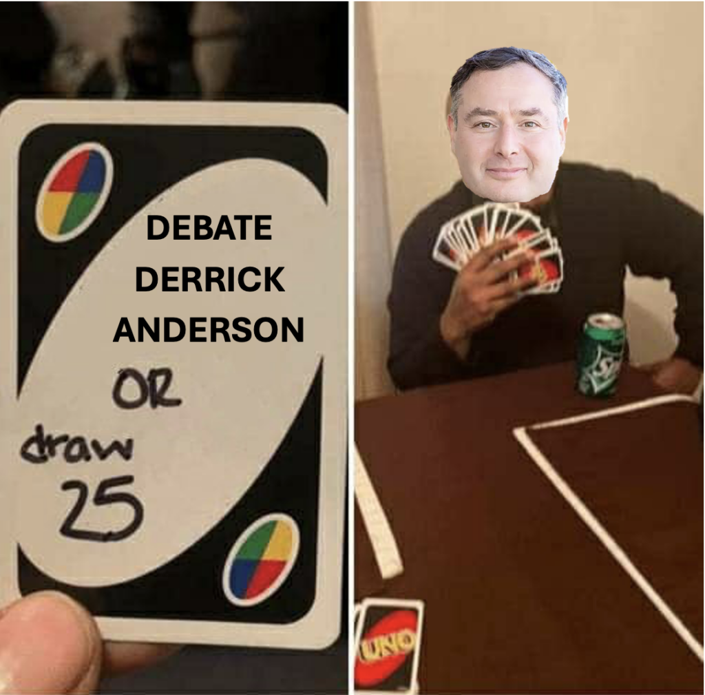 draw 25 or debate Derrick Anderson - NRCC