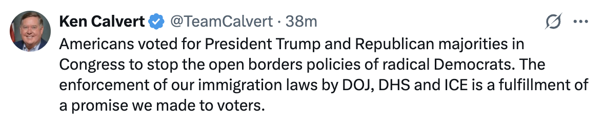 Ken Calvert Delivers on Border Security. Democrats Deliver Chaos. - NRCC