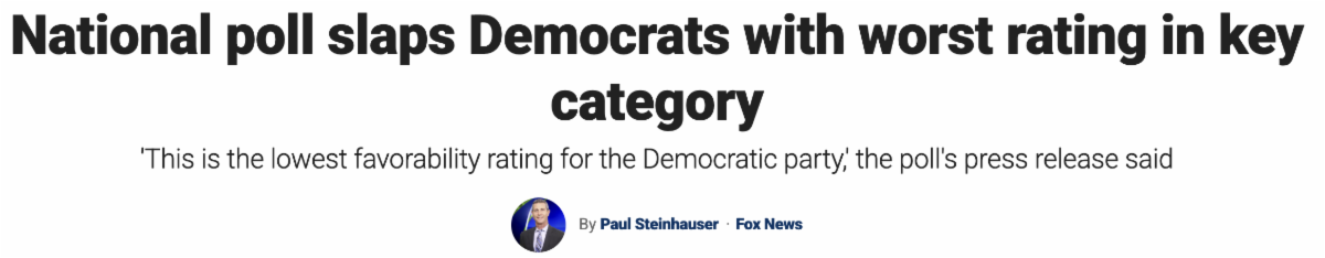 HISTORICALLY BAD: Dems Crash to Worst Rating EVER in New Quinnipiac ...