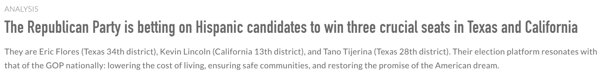 GOP Hispanic Wave Leaves Adam Gray Behind - NRCC