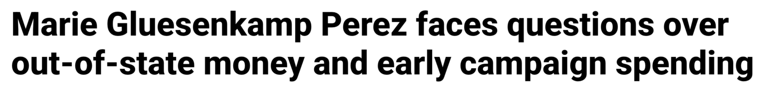 ICYMI: Perez faces questions over out‑of‑state money and early campaign ...