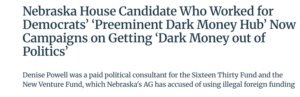 Dark-Money Denise Powell Paid Thousands by Liberal Dark-Money Groups - NRCC