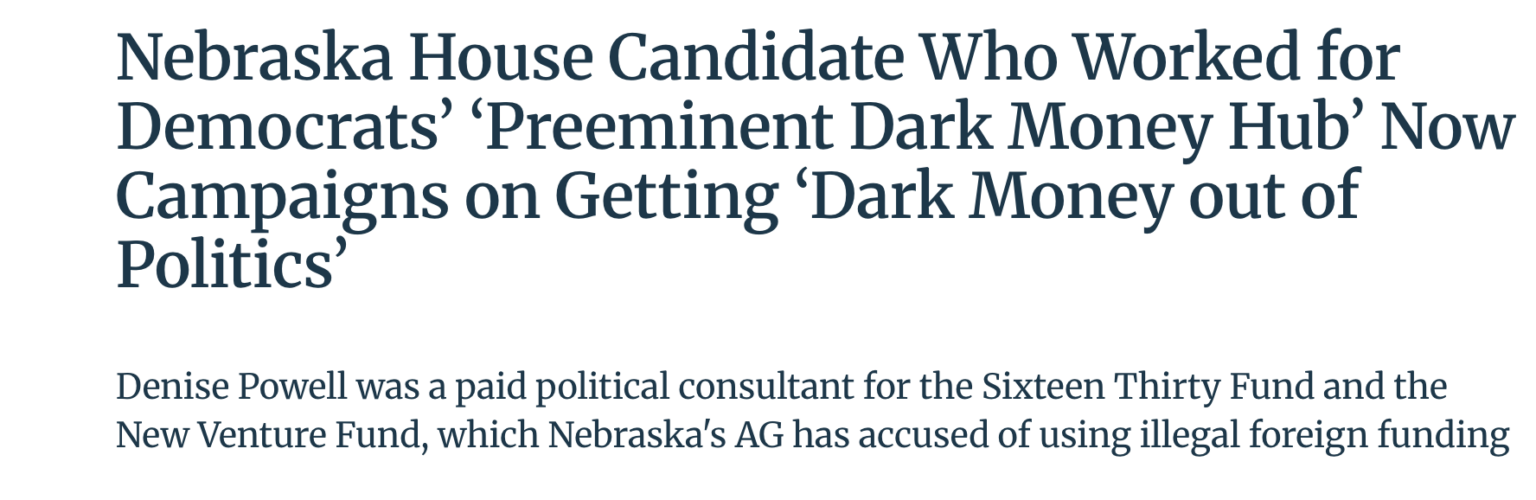 Dark-Money Denise Powell Paid Thousands by Liberal Dark-Money Groups - NRCC
